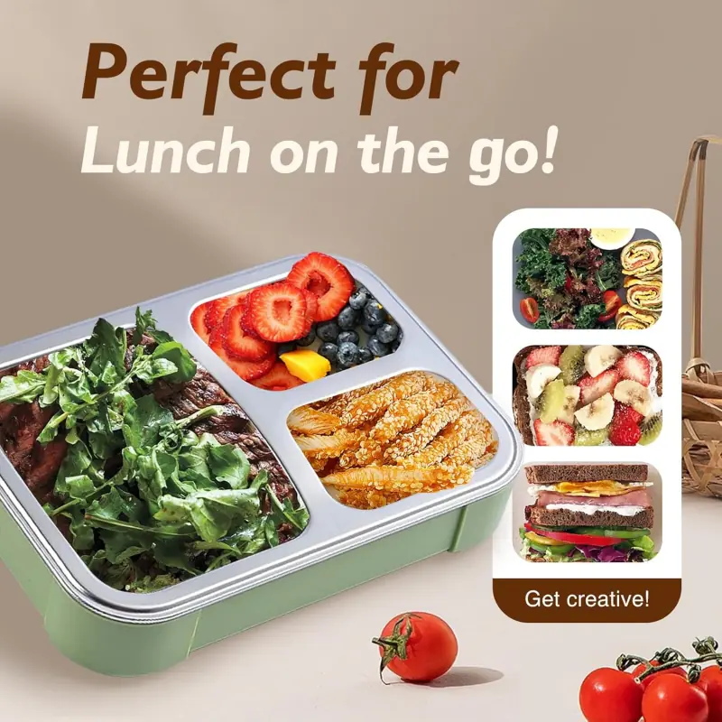 Stainless Steel Bento Box - 3 Compartment - AUSPACE