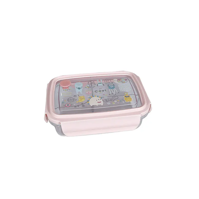 Pink Cartoon Kids Lunch Box with Compartments Wholesale